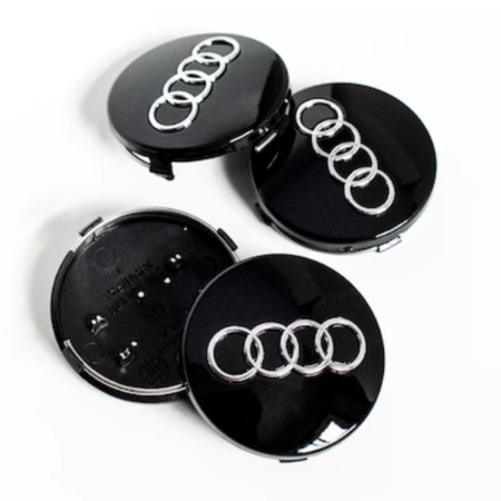 Set 4 capacele roti 60 mm, Negru, Audi A3, A4, A5, A6, A7, A8, Q3, Q5 ...