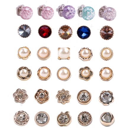 Pachet 30 nasturi brosa, Jormftte, alb, pentru imbracaminte, previne ...