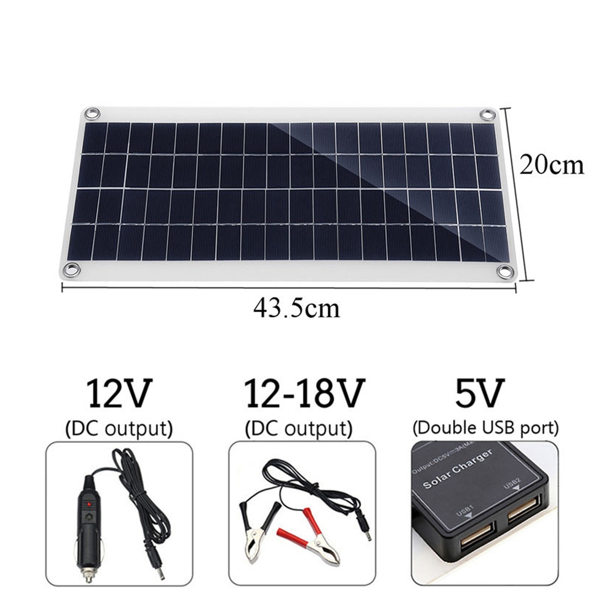 Kit panou solar, 300W, panou solar flexibil, modul PV monocristalin ...