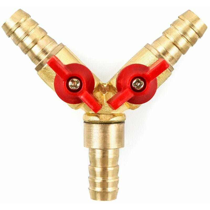 Conector pentru furtun Y, separator cu 3 cai, alama aliaj de zinc, 10 ...