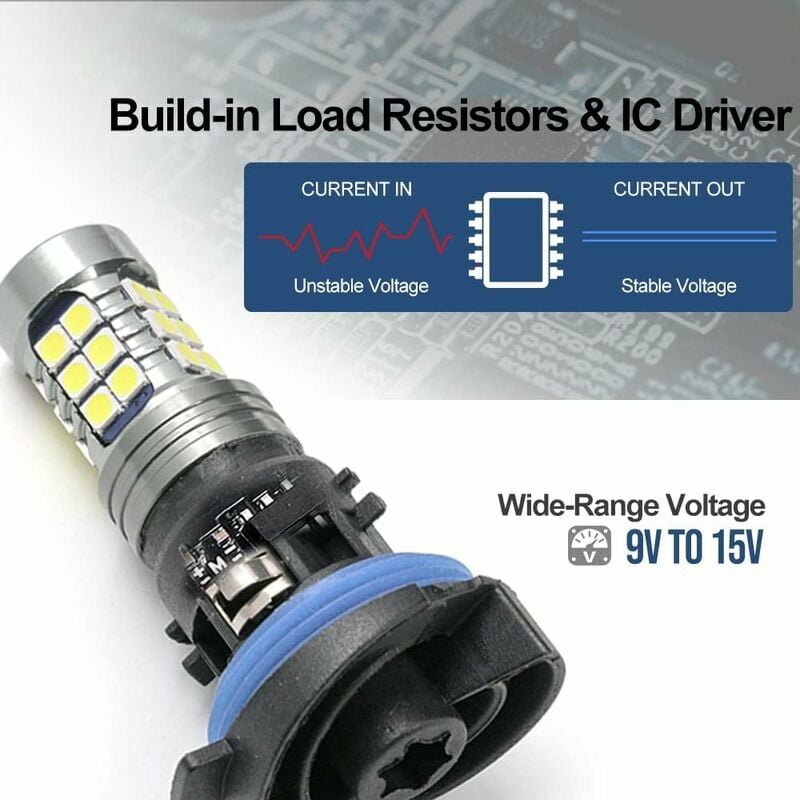 Комплект 2 LED крушки HP24W за Peugeot 3008 5008, Citroen C5, 6500K ...