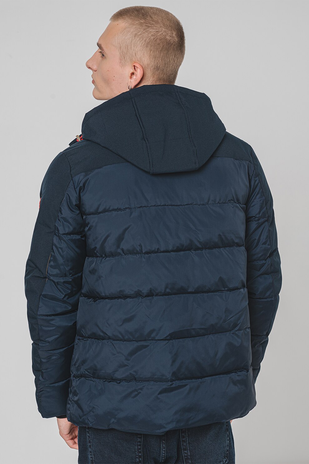 Geo Norway, Geaca matlasata cu gluga Altop, Bleumarin, XL - eMAG.ro