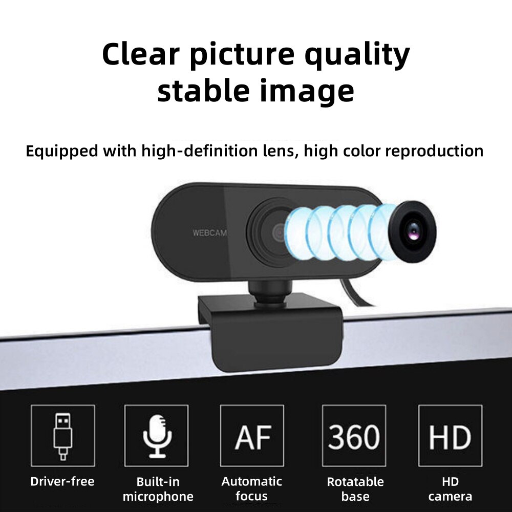 Camera pentru computer HD 1080P, conexiune USB, camera web de ...