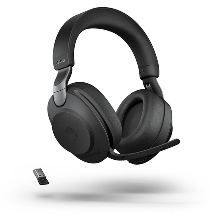 Casti Wireless Jabra, Evolve2 85 MS + Link 380a, Bluetooth, Microfon ...