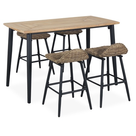 Set mobilier gradina/terasa masa bar si 4 scaune, Maison Mex DARIO ...