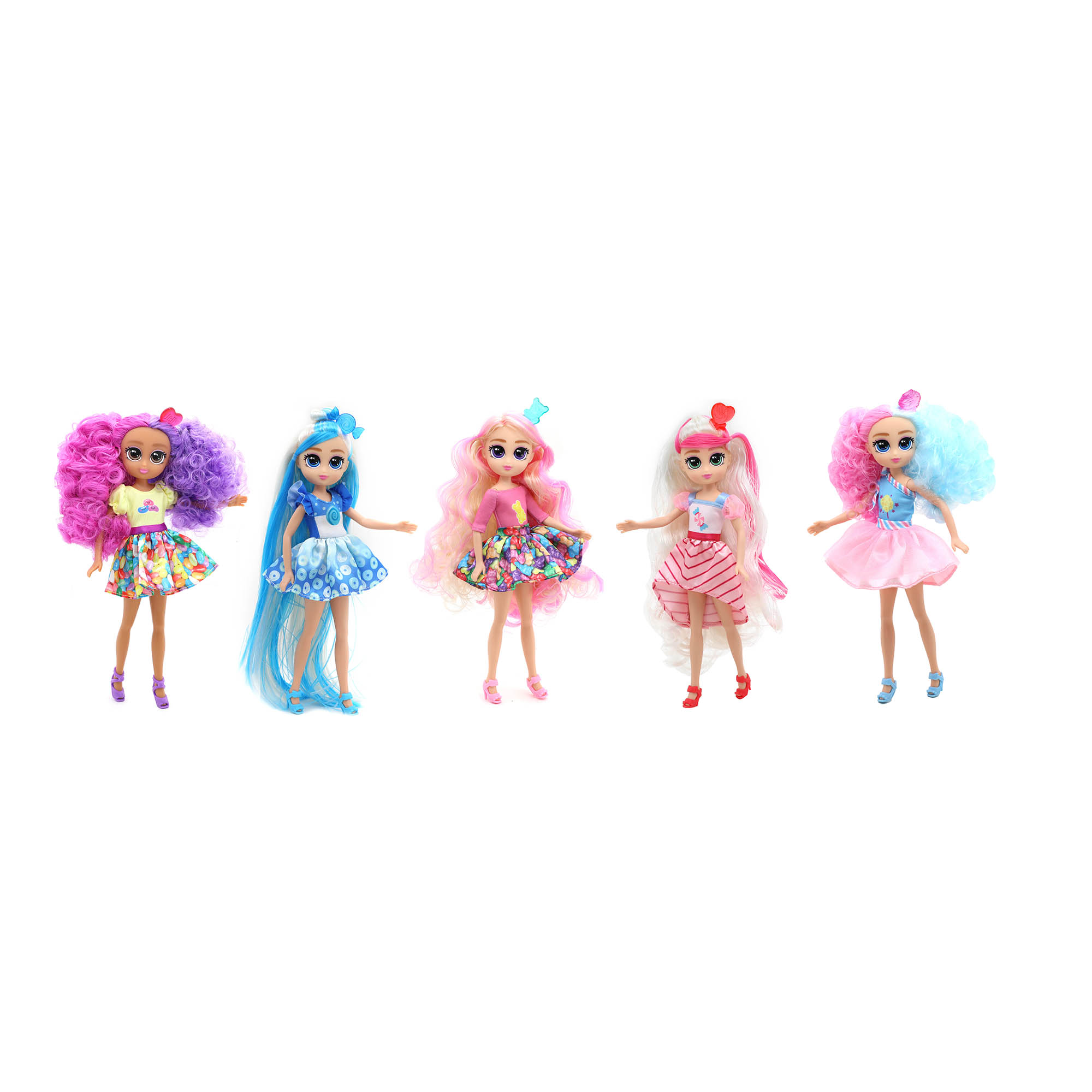 Set 5 papusi Sweetyz - Candy Collection, 23 cm - eMAG.ro