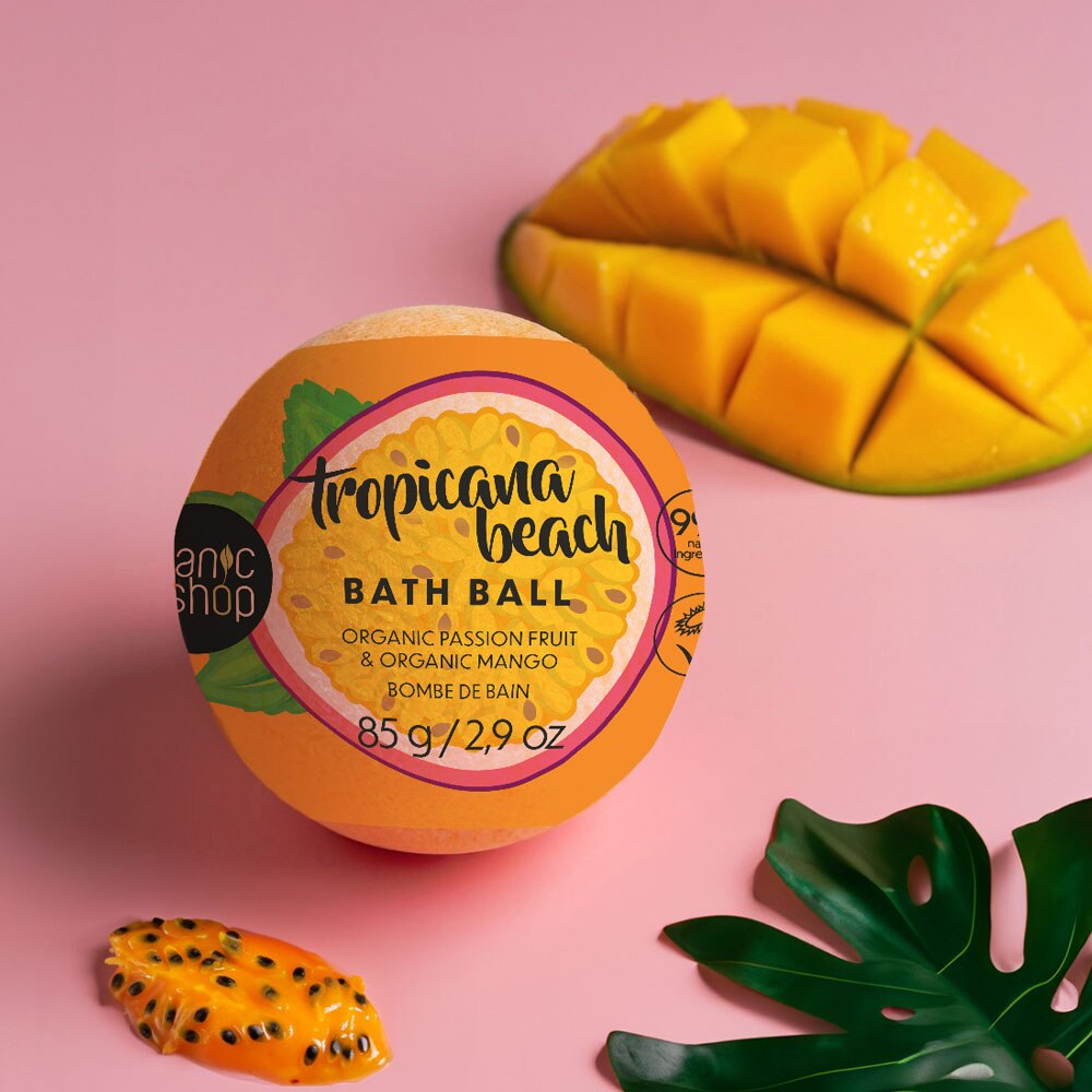 Bila de baie efervescenta Organic Shop Tropicana Beach Passion Fruit ...