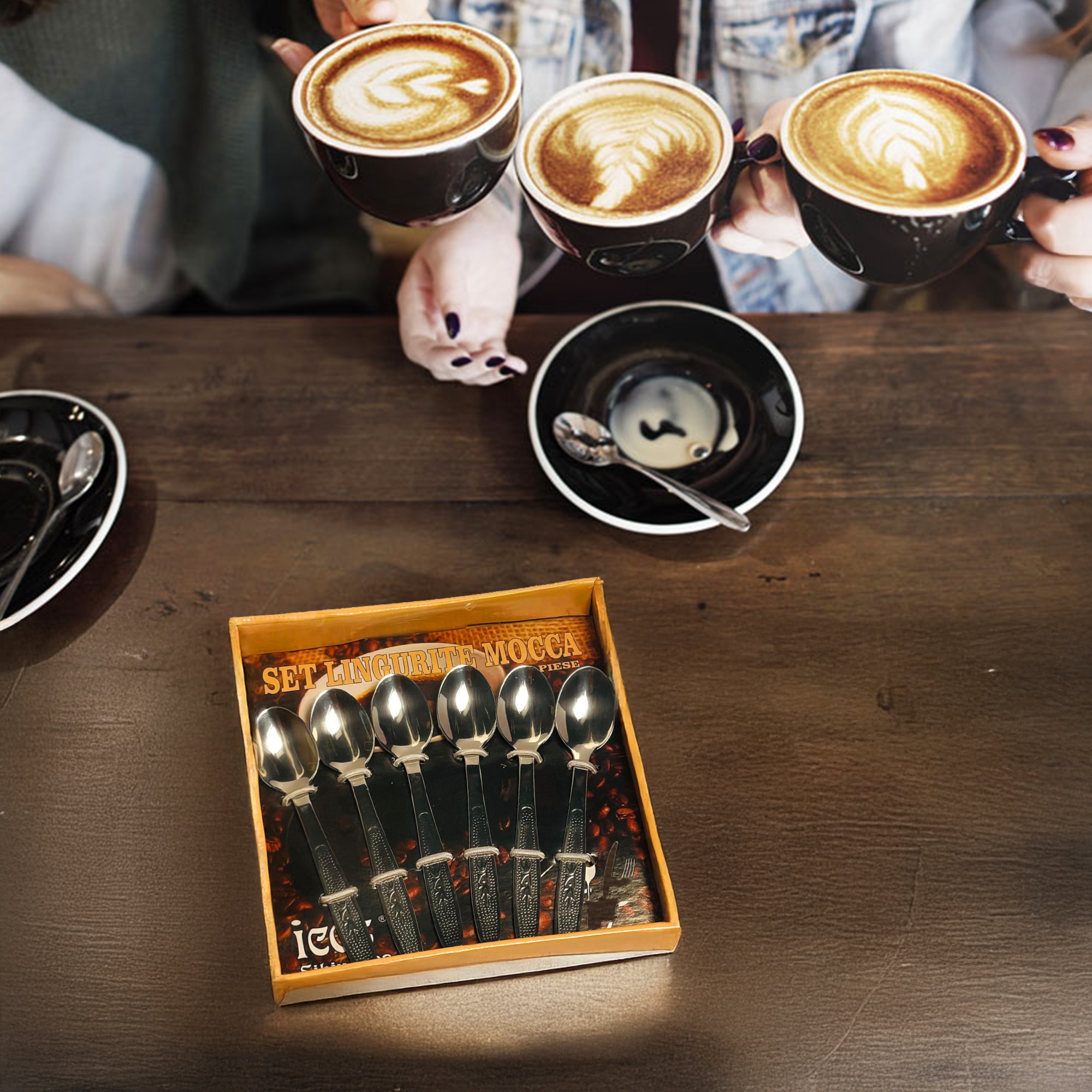 Set 6 lingurite pentru cafea Roza Icos - eMAG.ro