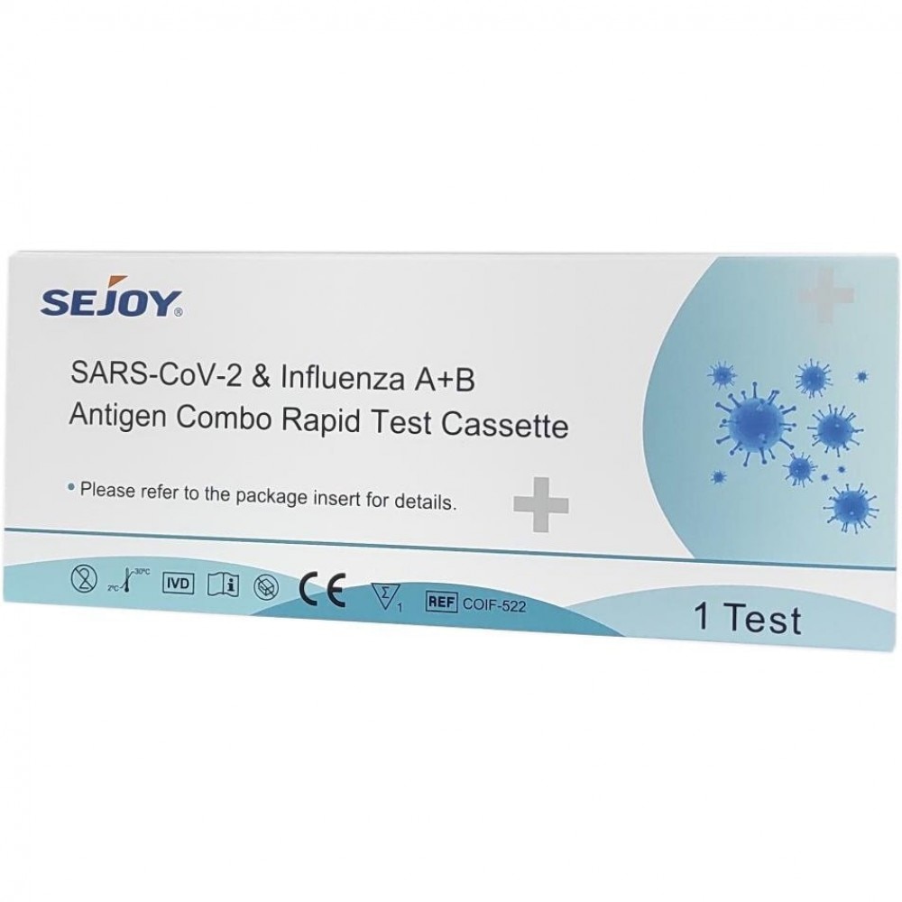 Test Rapid Combo Gripa A+B si Covid-19, Sejoy, 1 test/cutie - eMAG.ro