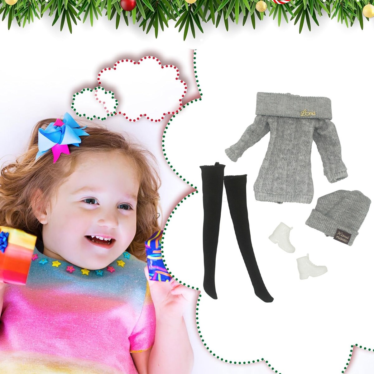 Set haine pentru papusi Barbie, multicolor, 30cm - eMAG.ro