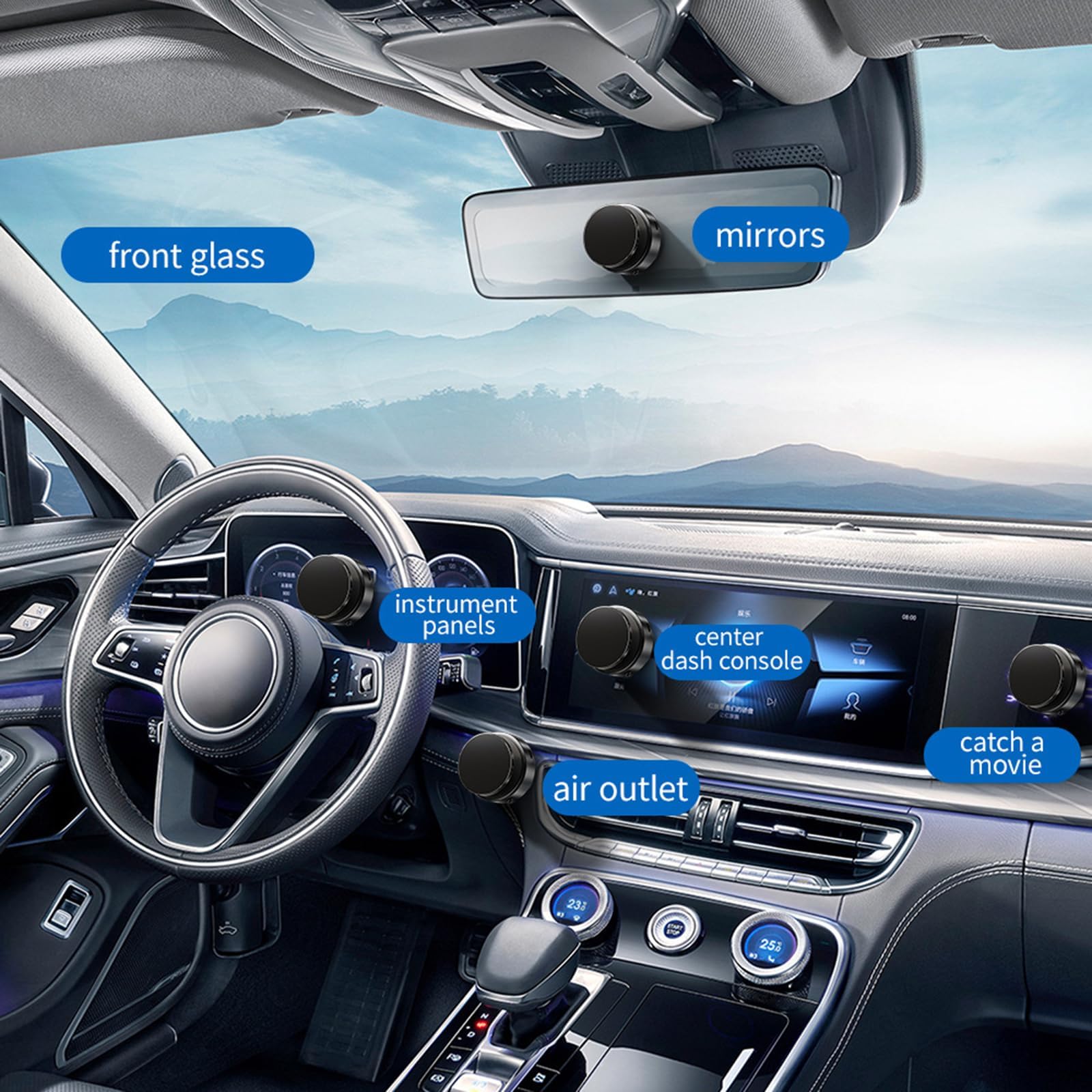 Suport telefon cu cip inteligent si aspiratie automata, rotativ 360 ...