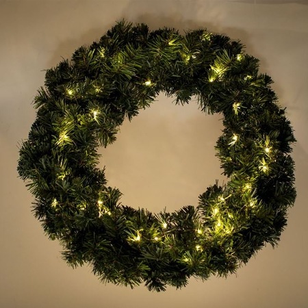 Coronita Decorativa de Craciun Verde cu LED-uri Ø70cm - eMAG.ro