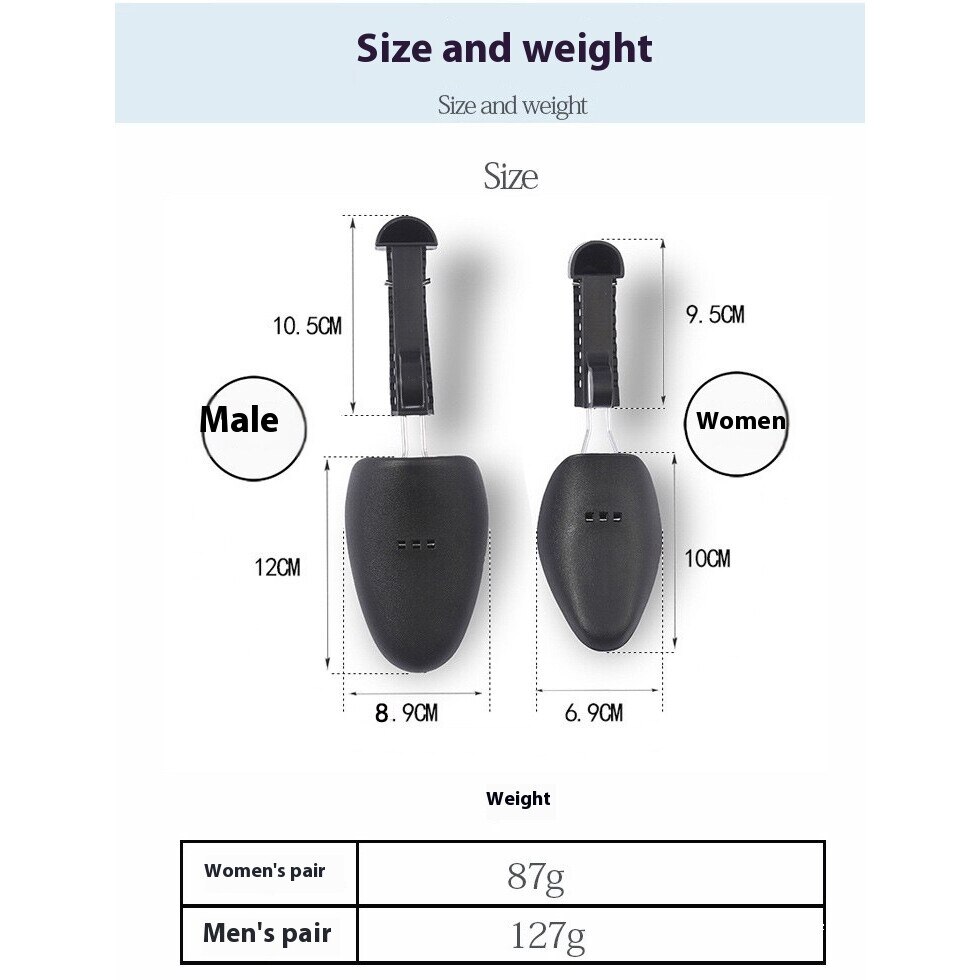 Set dispozitiv pentru largit pantofi, 2 bucati, marimi 34-39, negru ...