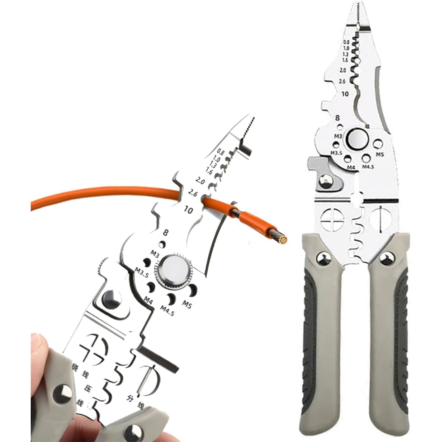 Cleste Multifunctional 28 in 1, Profesional pentru Dezizolat, Sertizat ...