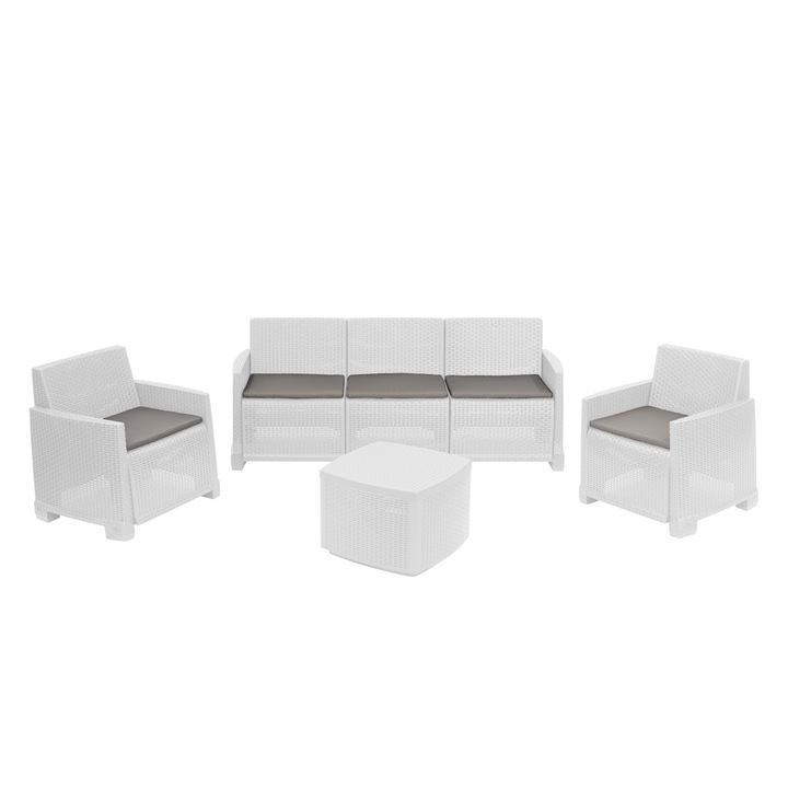 Set mobilier gradina/terasa, Progarden, GARDA, 4 piese, polipropilena ...