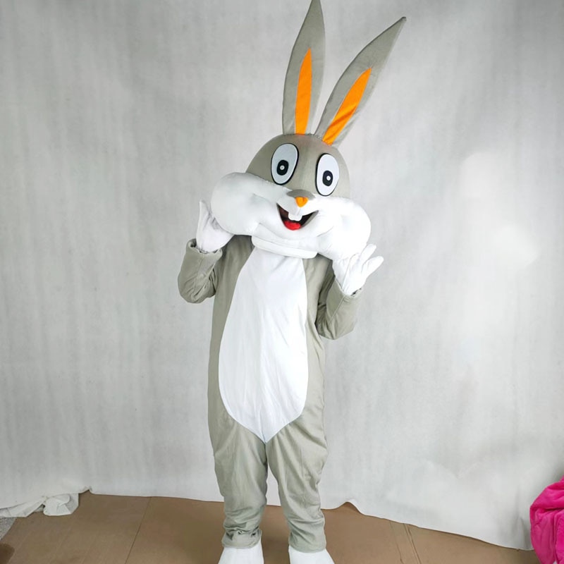 Costum iepure profesional pentru adulti, set cu salopeta, ghete, manusi ...