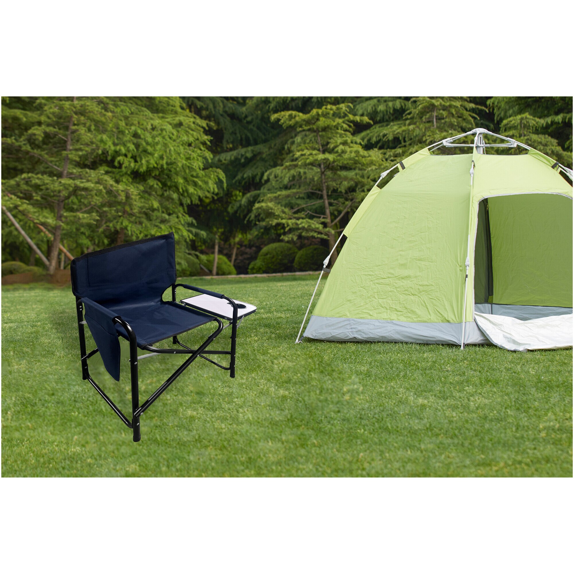 Scaun camping pliabil tip director Kring, aluminiu, 54x46x79 cm ...