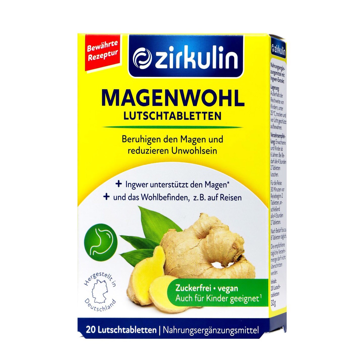 Tablete de calatorie cu ghimbir Zirkulin, pentru raul de calatorie si ...