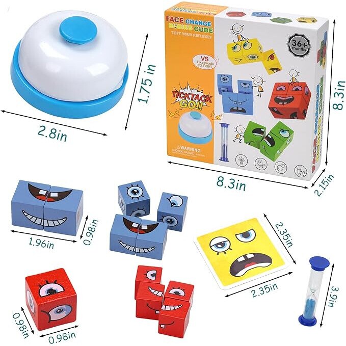 Jucarie educativa copii, Cuburi de constructie din lemn, joc de ...