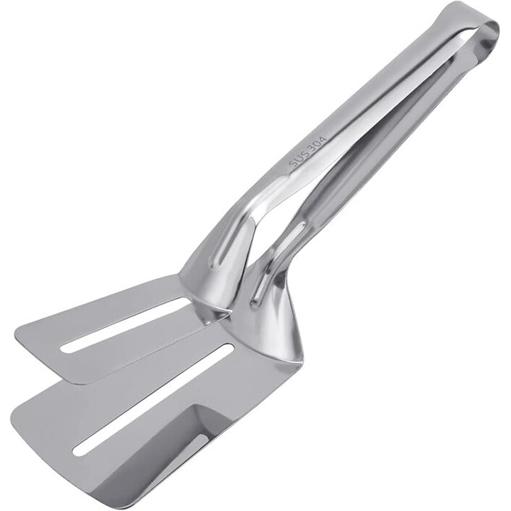 Cleste multifunctional din inox, 3 in 1, 26x7cm, pentru gatit, prajit ...