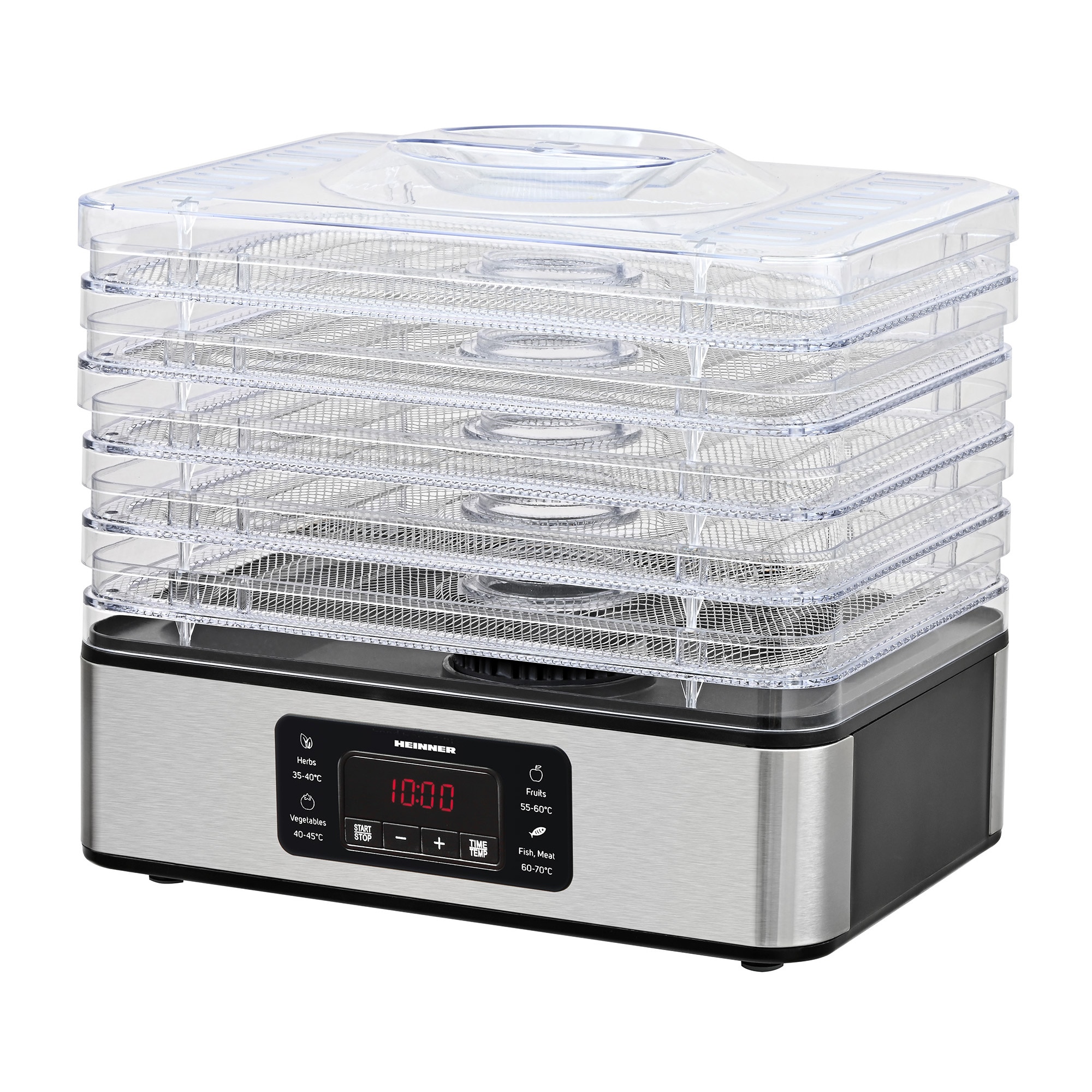 Deshidrator de alimente Heinner DryMaster Pro HFD-K400SS, 200-400, 5 tavi inox, control ...
