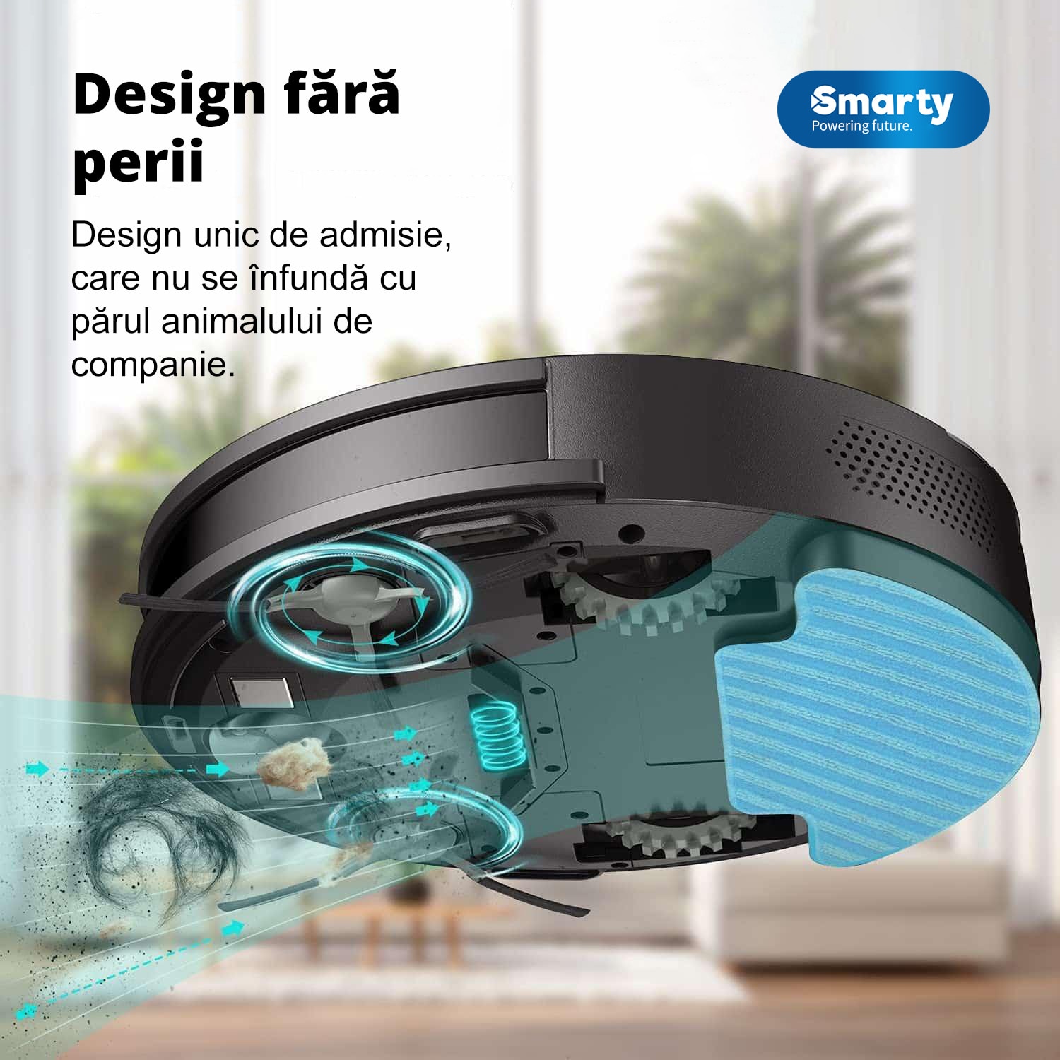 Aspirator robot Smarty LefantProM-Wide Clean, 4 functii de curatare ...