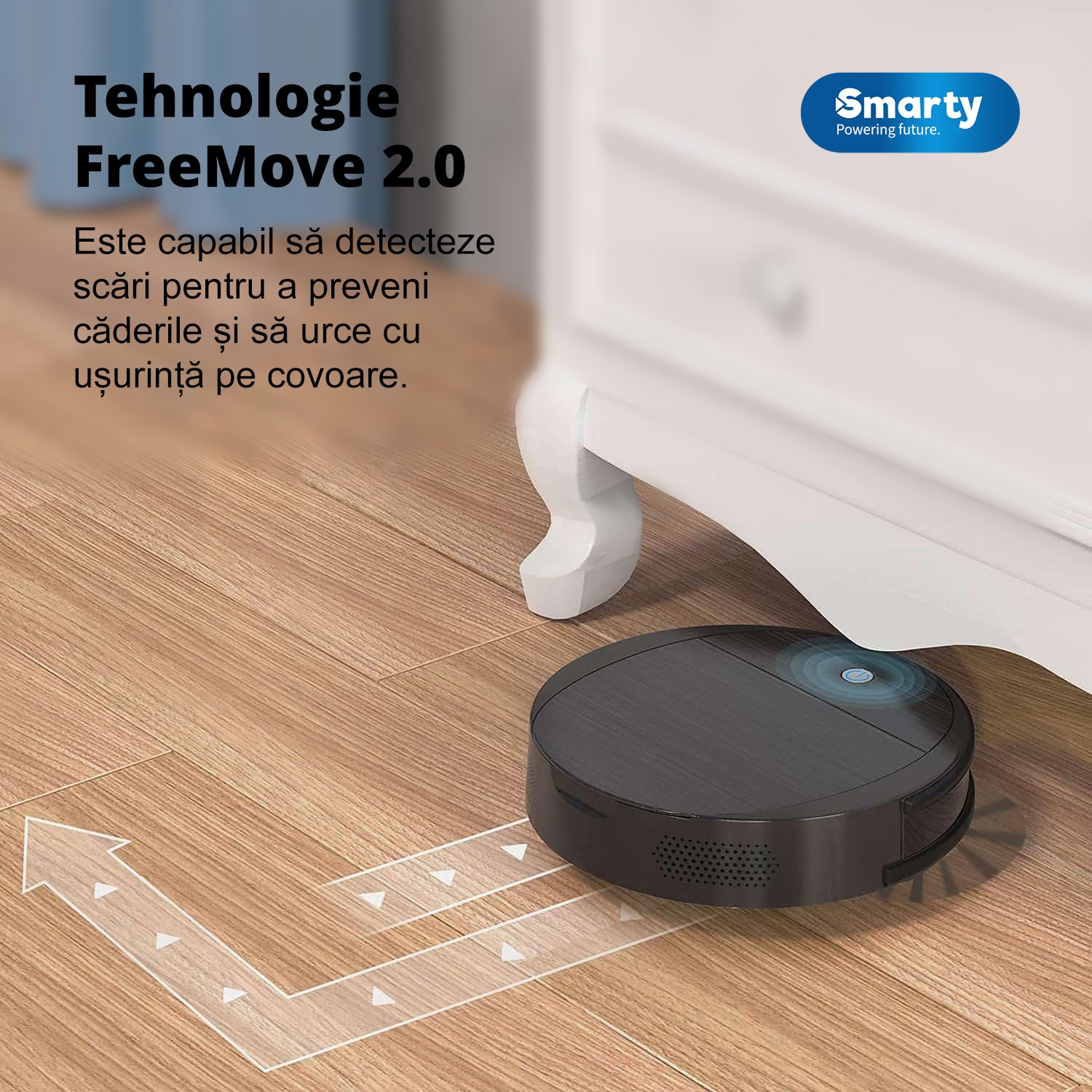 Aspirator robot Smarty LefantProM-Wide Clean, 4 functii de curatare ...