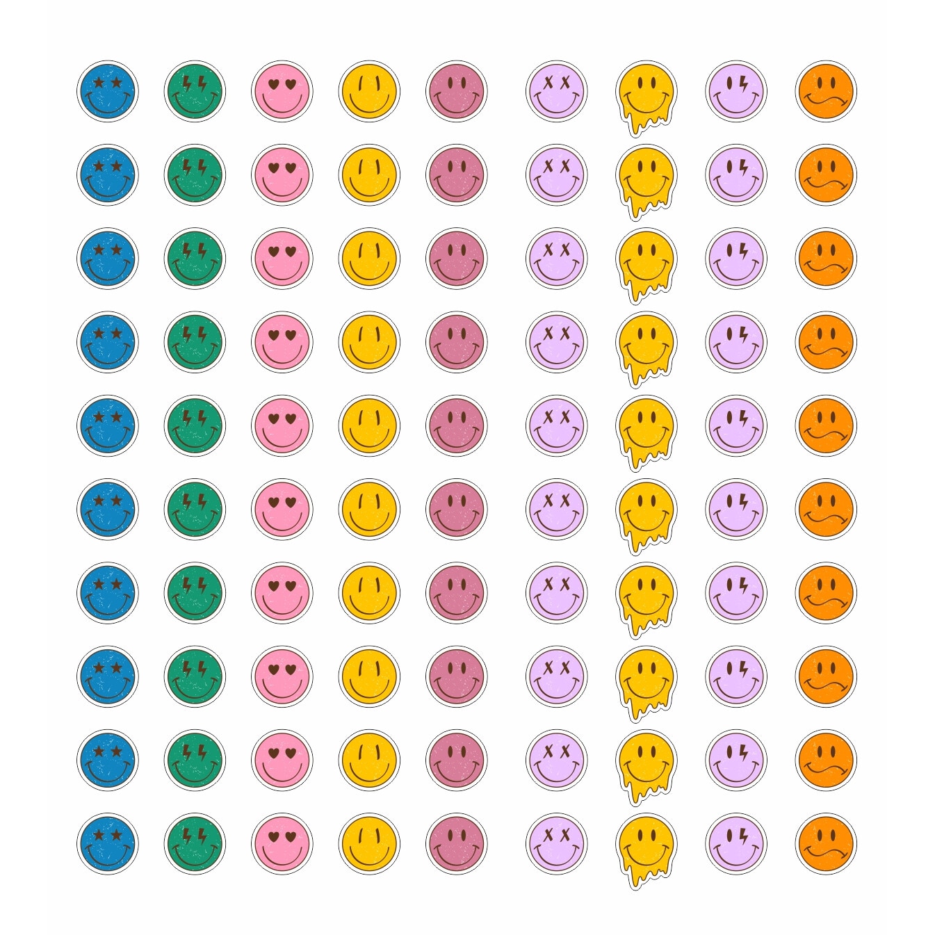 Set 180 stickere din hartie, Emoticoane Emojy fete zambitoare cu ...