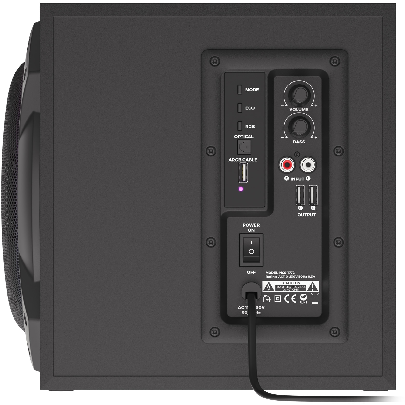 Boxe Gaming Genesis HELIUM 800BT, 60W, 2.1 Bluetooth, Cutie lemn, RGB ...