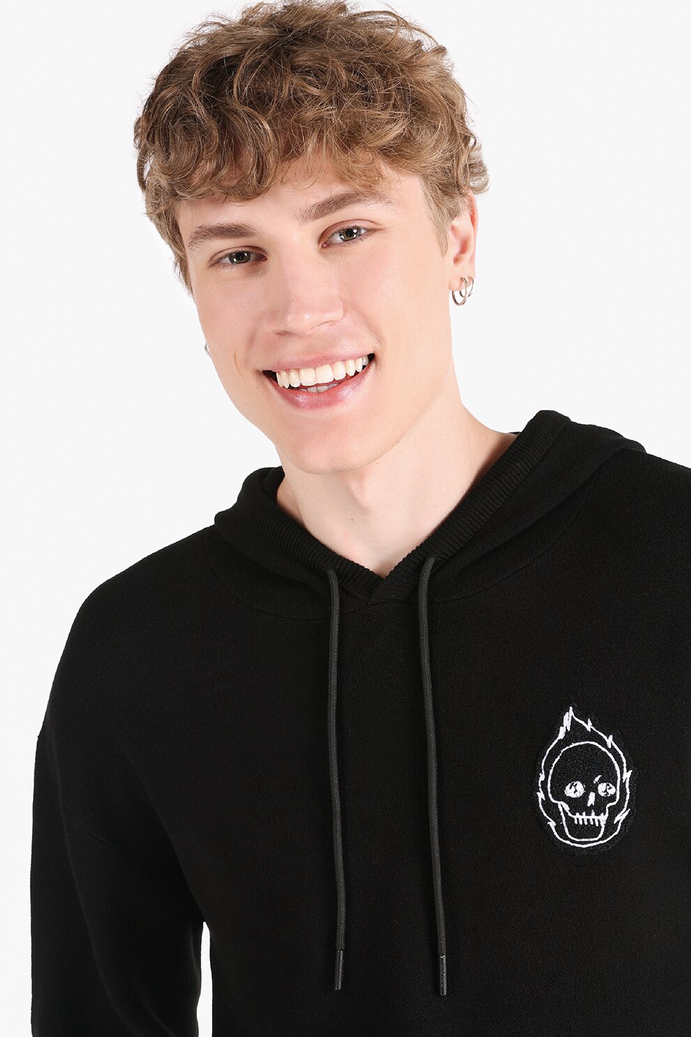 COLIN'S, Hanorac regular fit cu design grafic, Negru, XL - eMAG.ro
