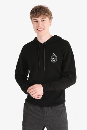 COLIN'S, Hanorac regular fit cu design grafic, Negru, XL - eMAG.ro