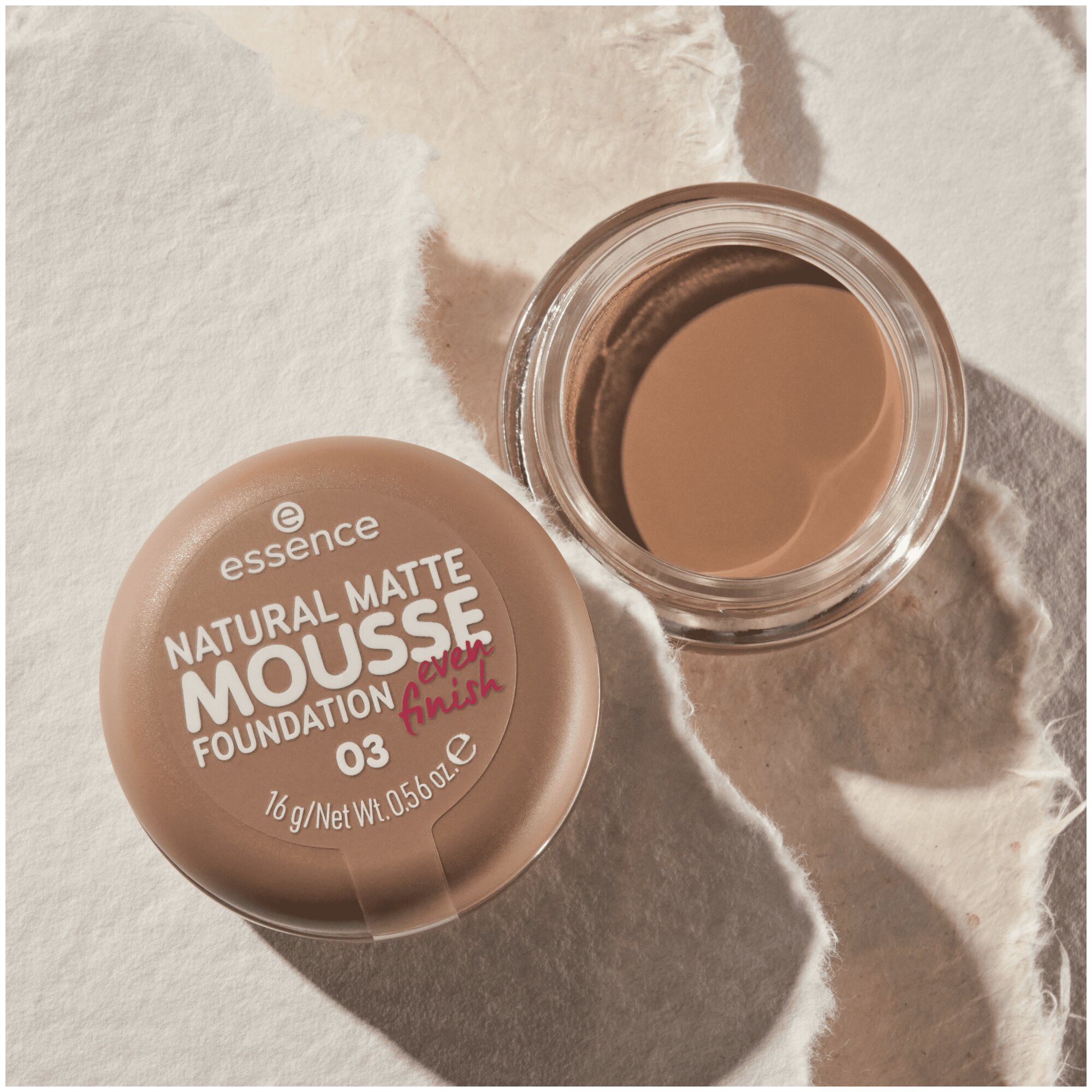 Fond de ten Essence NATURAL MATTE MOUSSE FOUNDATION 03, 16 g - eMAG.ro