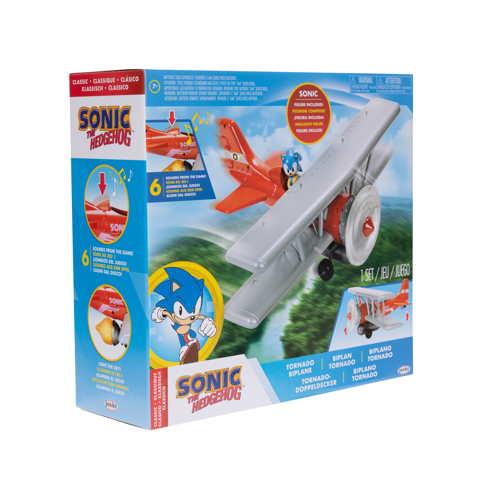 Set de joaca Sonic - Tornado Airplane, cu figurina, 6 cm - eMAG.ro