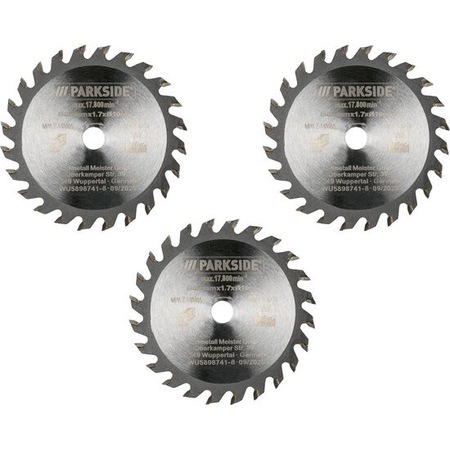 Set de 3 panze 85mm pentru fierastrau circular Parkside, 17.800 rpm ...