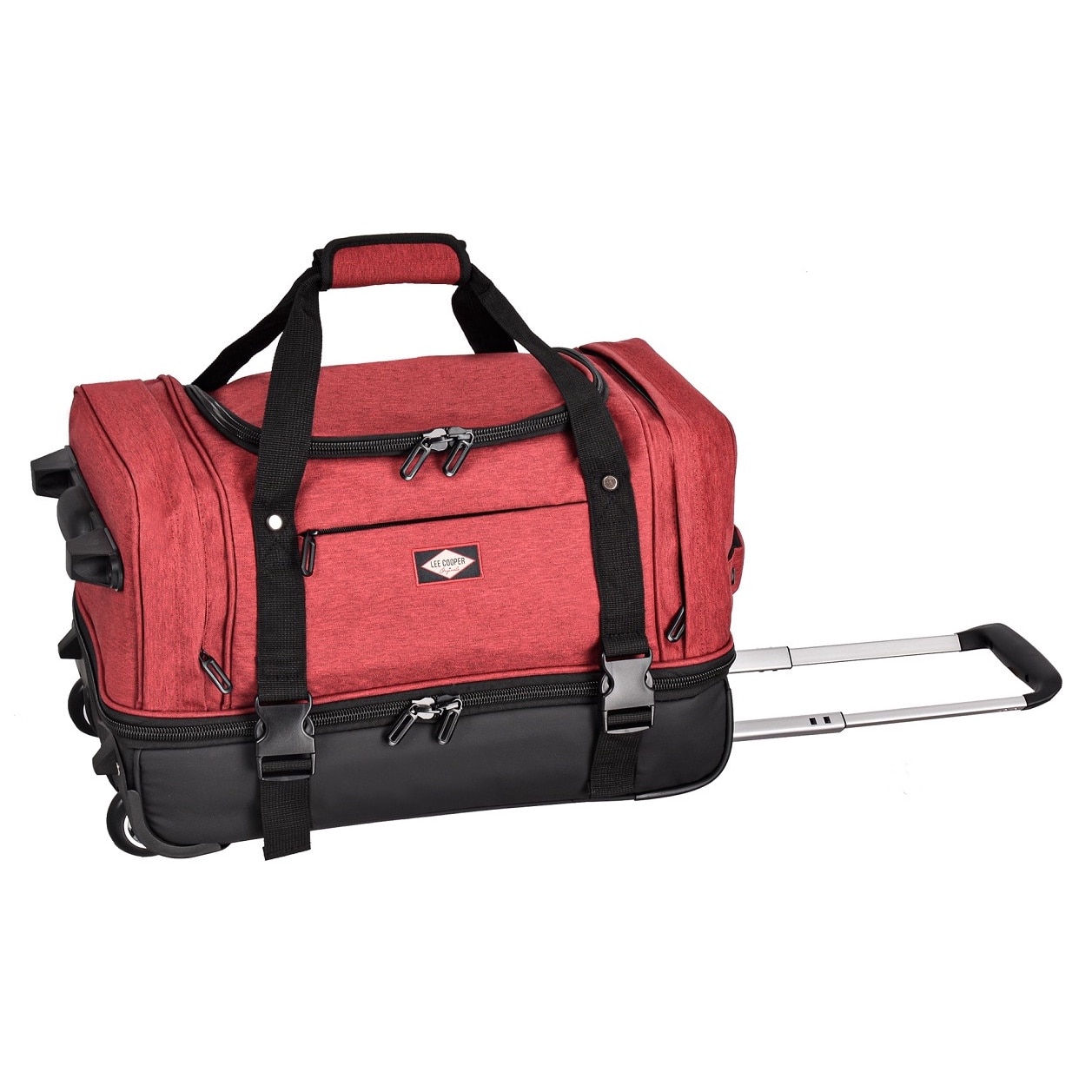 Geanta de voiaj cu role Lee Cooper, 2 compartimente, poliester 600D ...