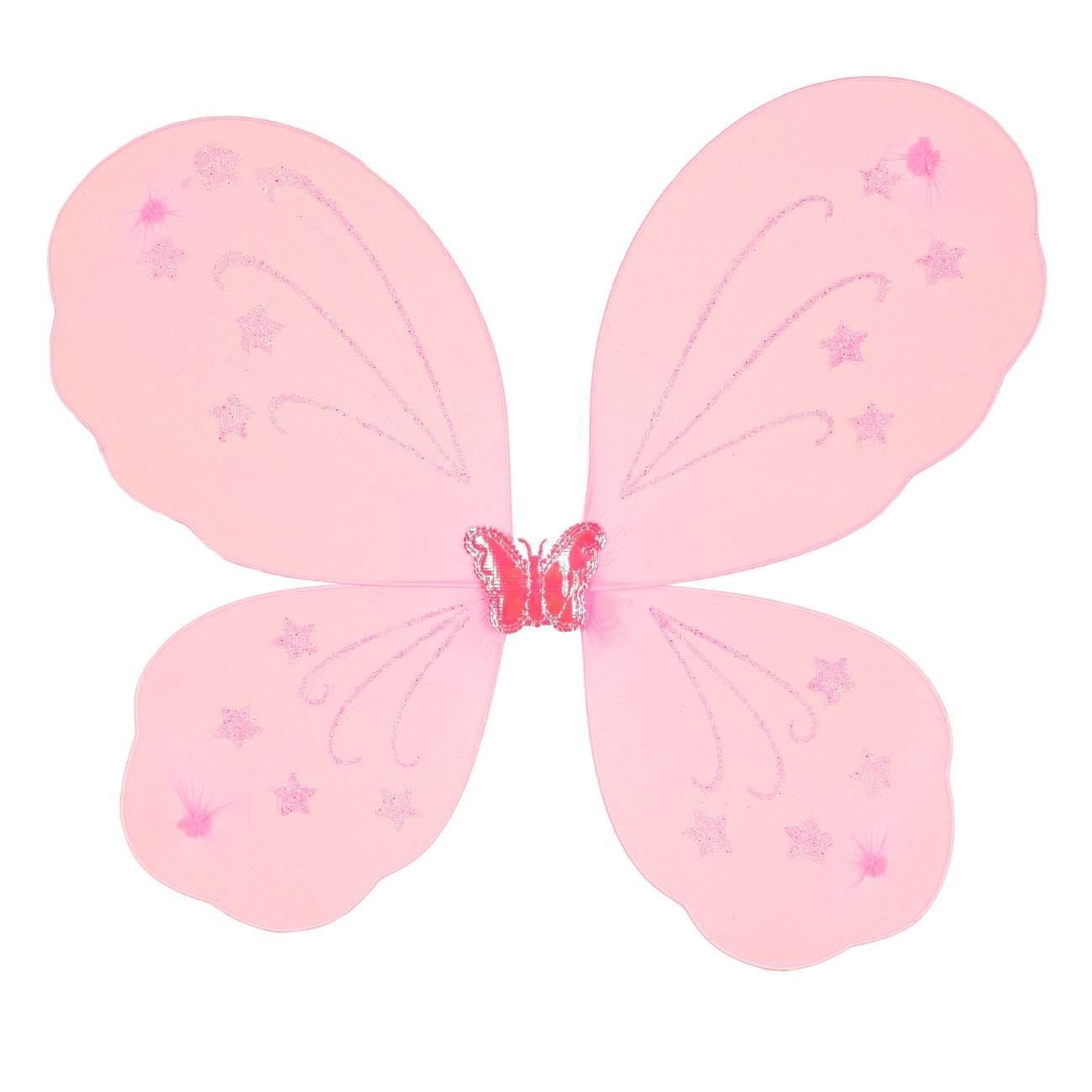 Aripi de Fluture Roz Glitter Stele pentru Deghizare 37x40cm - eMAG.ro