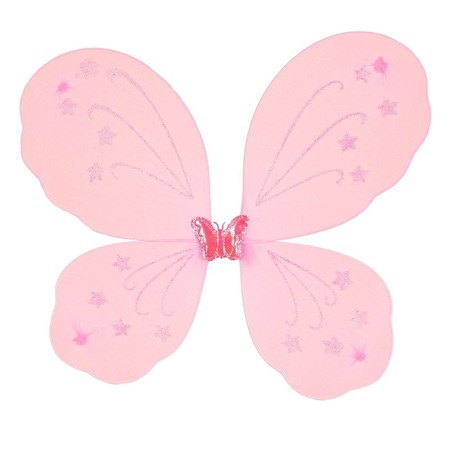 Aripi de Fluture Roz Glitter Stele pentru Deghizare 37x40cm - eMAG.ro