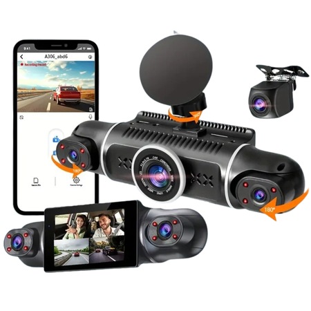 Camera Auto DVR, 4 Canale, Conexiune GPS si WIFI, Inregistrare in ...