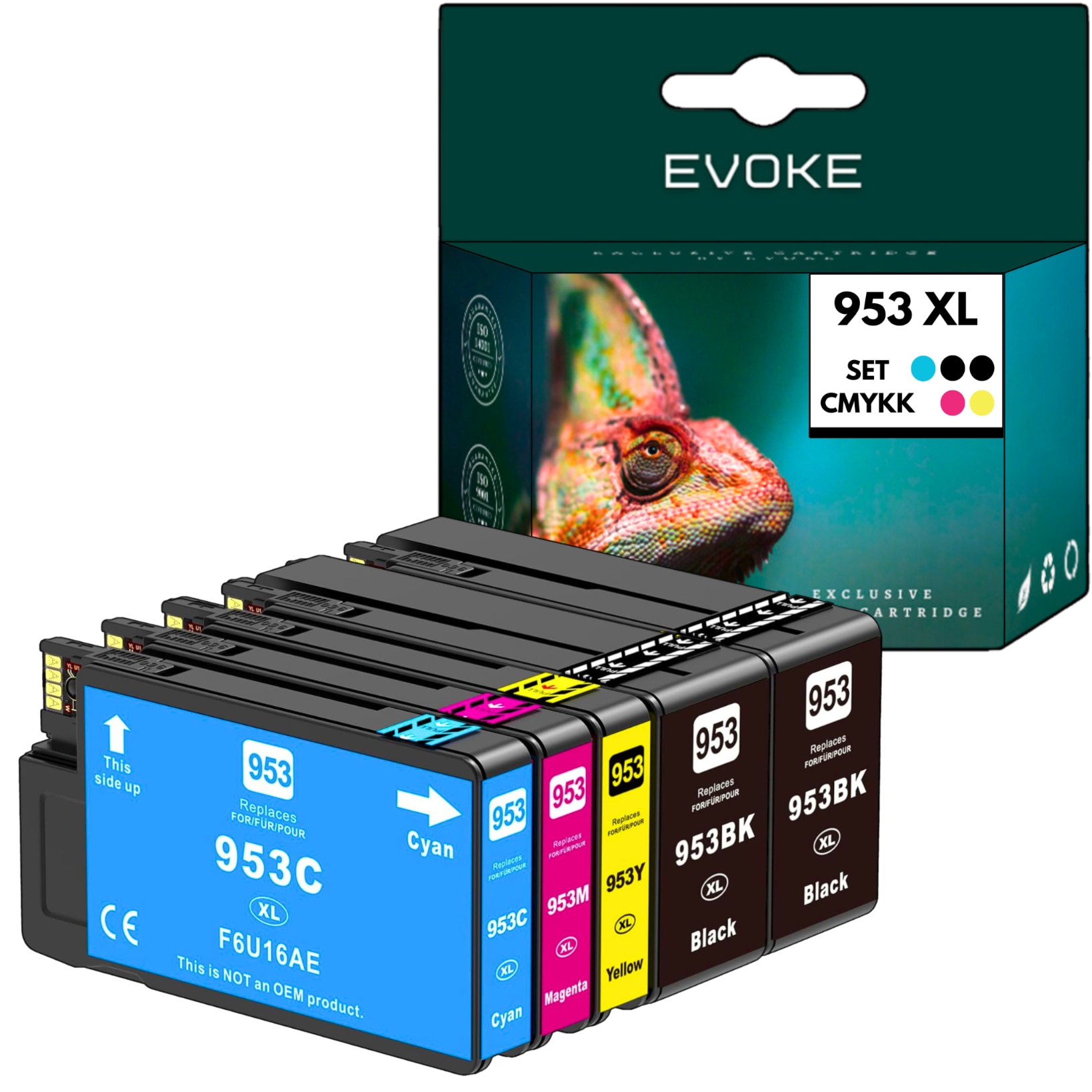 HP 953 XL SET nyomtatópatronok, 2350 oldal fekete, 2160 oldal ciánkék ...