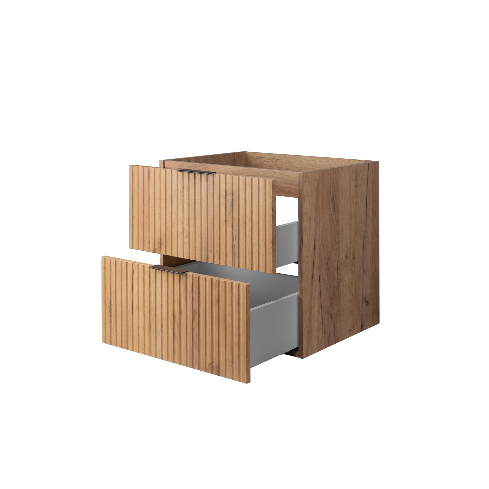 Dulap De Baie, Rodan, Flow, Suspendat, 46x60x57cm, Fronturi Canelate ...