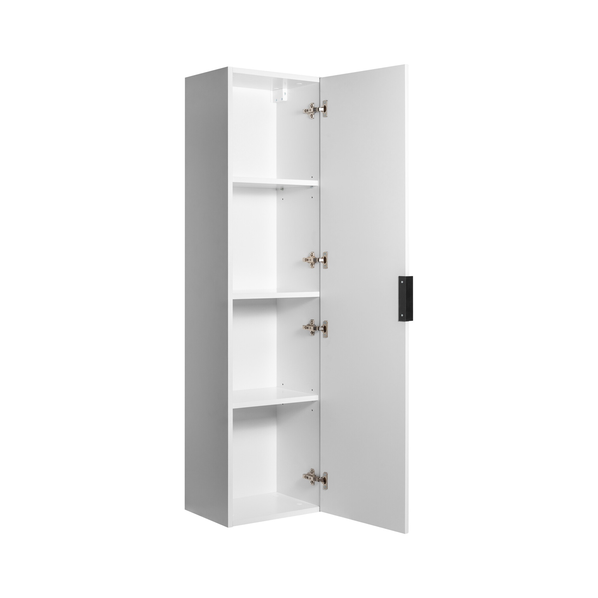 Стенен шкаф FLOW RODAN, 136 см, MDF, Soft Close, 3 рафта, Бял - eMAG.bg