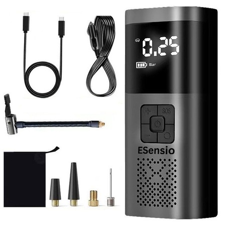 Compresor auto 3 in 1 ESensio® S027, baterie 6000 mAh, power bank ...