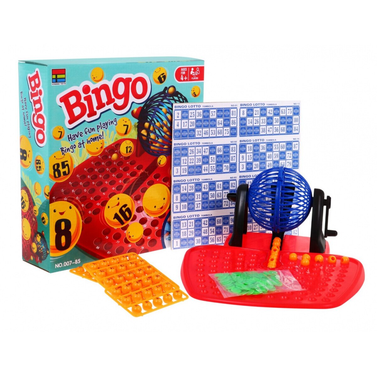 Joc de loterie pentru copii Bingo 4+ numere + masina de desenat cu ...