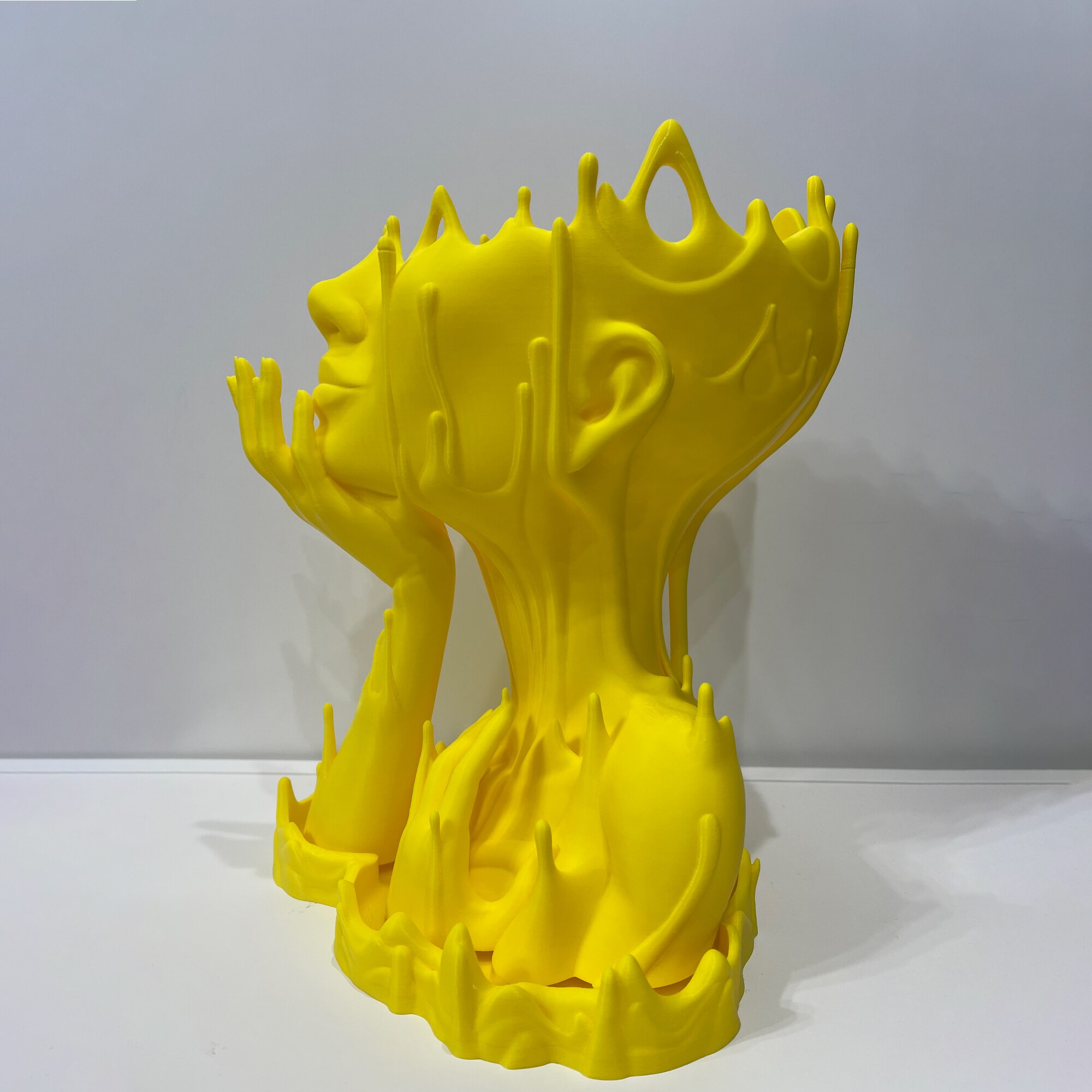 Vaza MaCherrie, Galben, Imprimata 3D, H 25cm - eMAG.ro