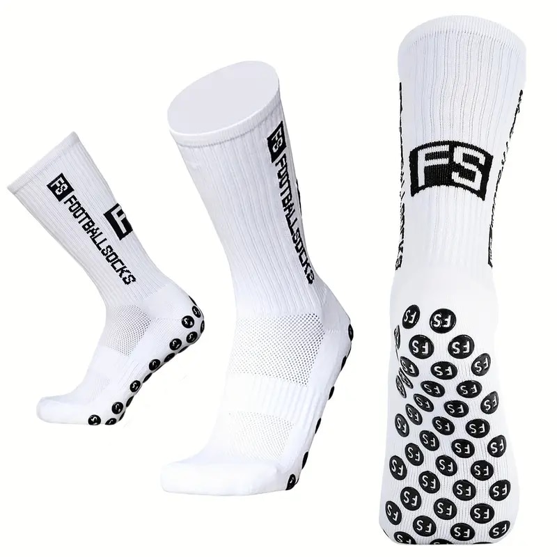 Set 3 perechi sosete de fotbal, anti-alunecare, profesionale cu grip pe ...