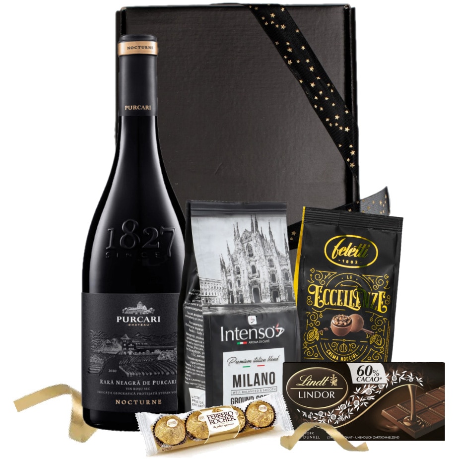 Vin rosu Rara Neagra Nocturne - Purcari 0.75l Tableta de ciocolata ...