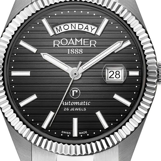 Ceas barbatesc Roamer Primeline Daydate II 981666 41x85x50, argintiu ...