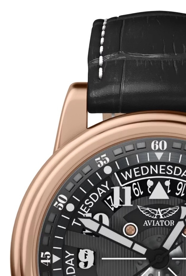Ceas barbatesc Aviator DOUGLAS V.3.36.2.285.4, 41mm, mecanism automatic ...