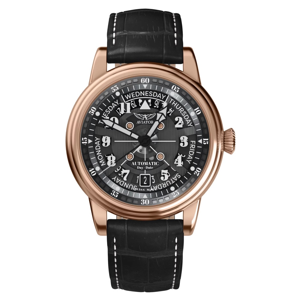 Ceas barbatesc Aviator DOUGLAS V.3.36.2.285.4, 41mm, mecanism automatic ...