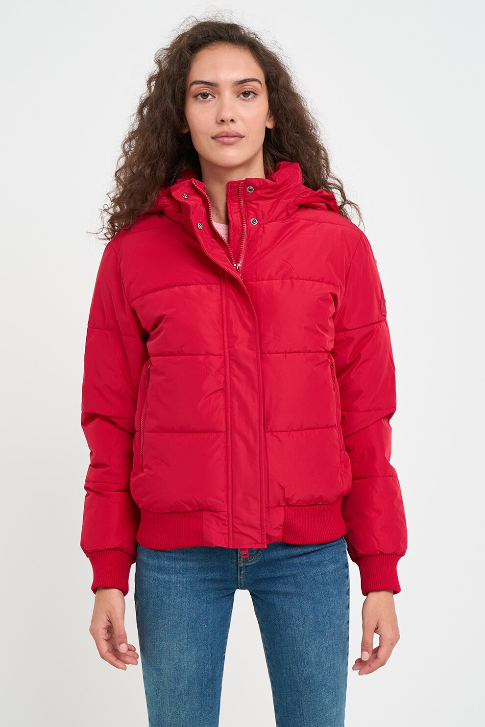 KVL by KENVELO, Geaca impermeabila cu gluga, Rosu, M - eMAG.ro